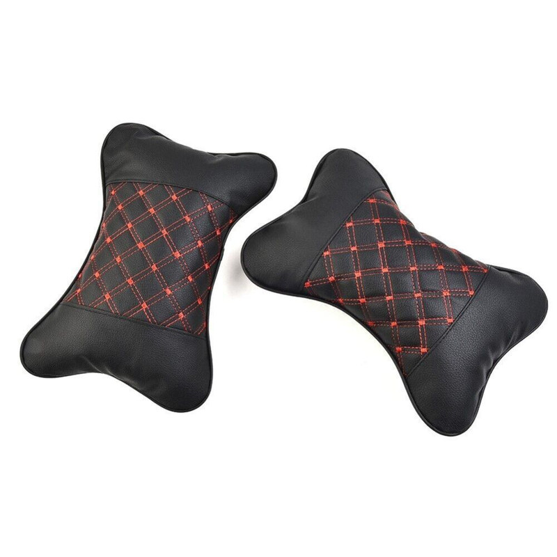 Set 2 buc Perna din piele ecologica pentru tetiera masinii, Negru - eMAG.ro