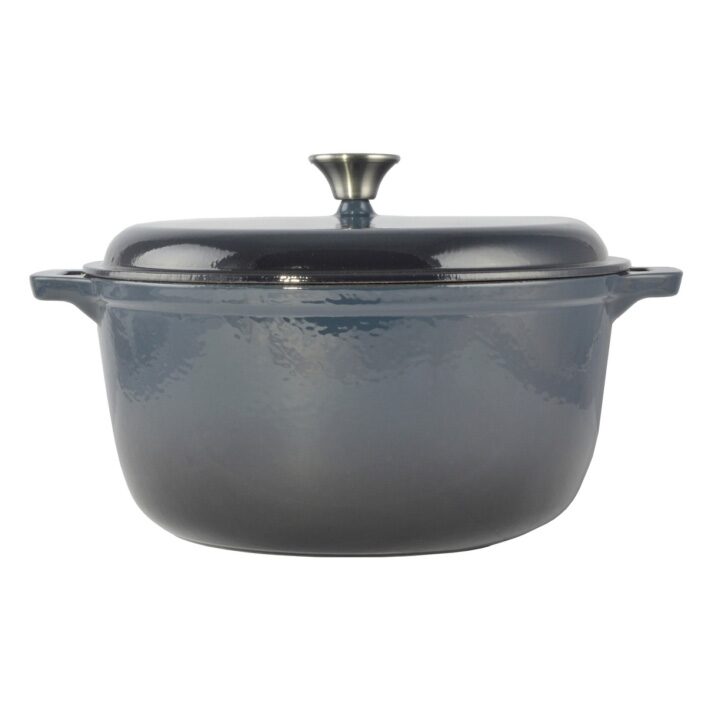 Oala de fonta emailata cu capac, maner din inox, 7 L, Perfect Home ...